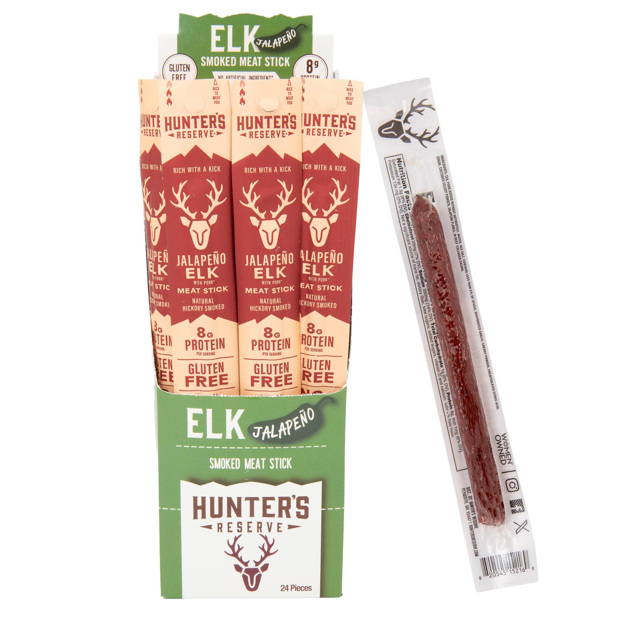 Hunter's Reserve - Elk Jalapeño Meat Sticks - 24 Pack – Sweet Gourmet ...